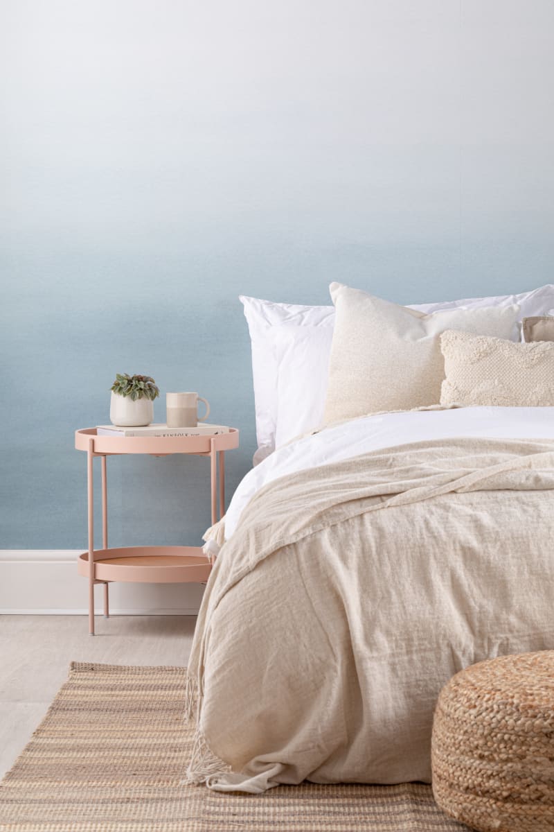 Blue Watercolour Ombre Ocean Wall Mural - Hovia - Hovia