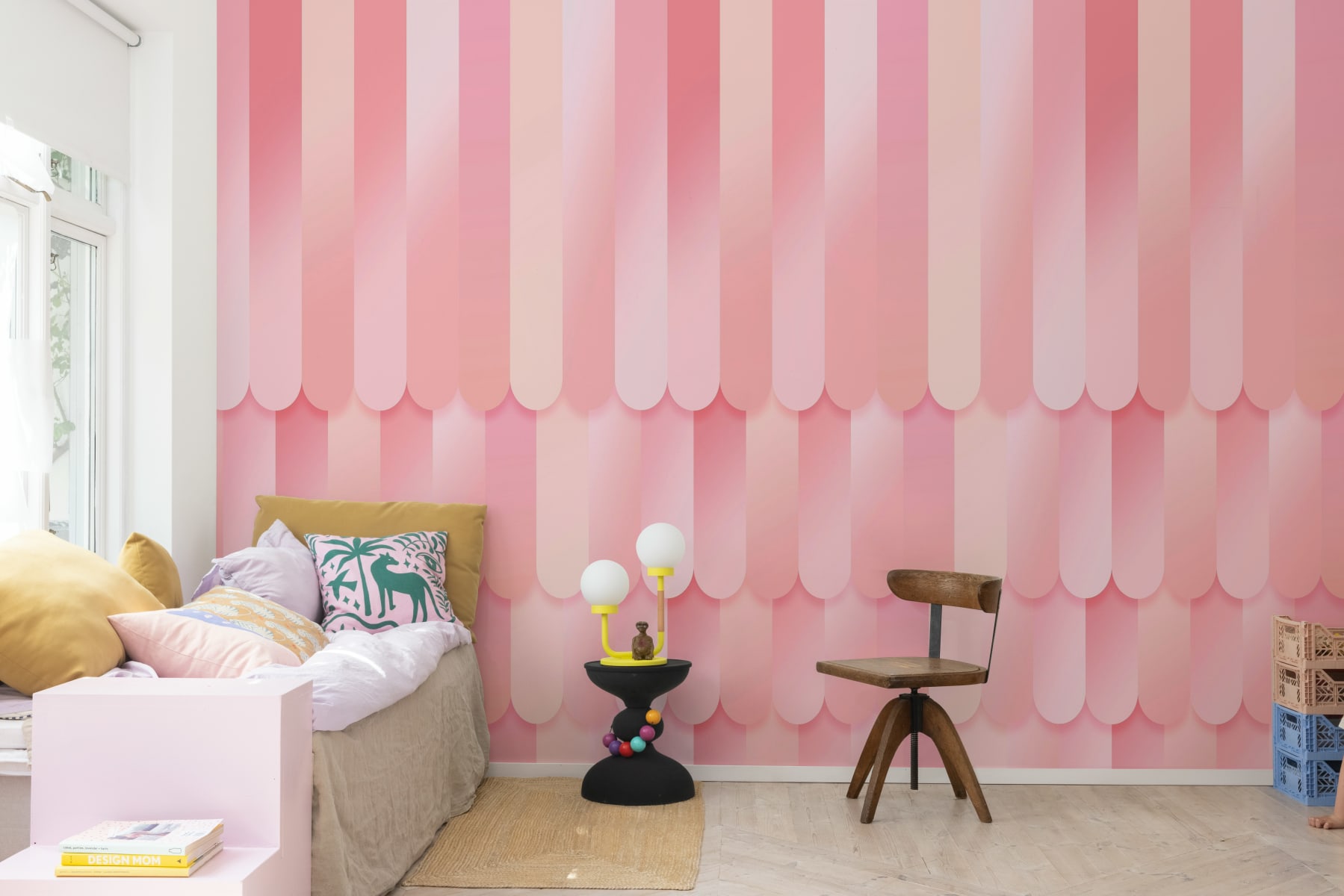 Gradient Stripes, Pink - Rebel Walls