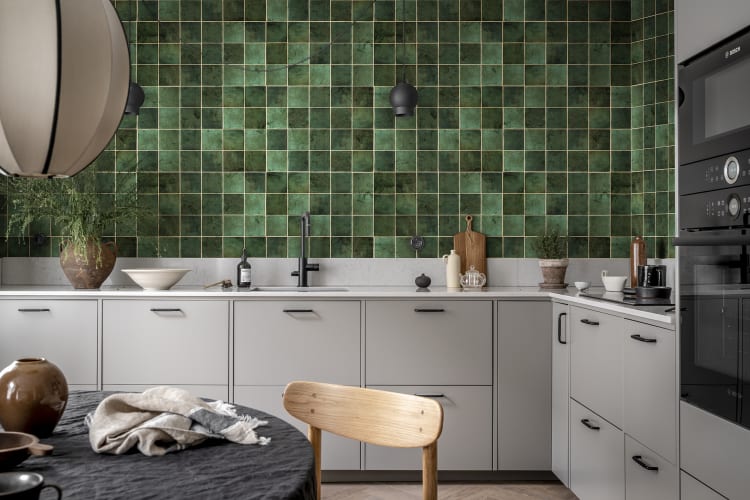 Kitchen Green Tiles Texture Albert's Racing Green Wall Tile