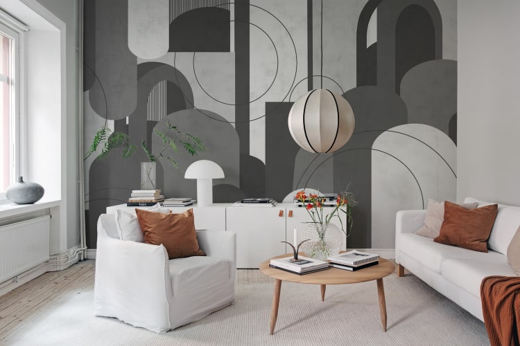 Lovely Arches, Graphite - Rebel Walls