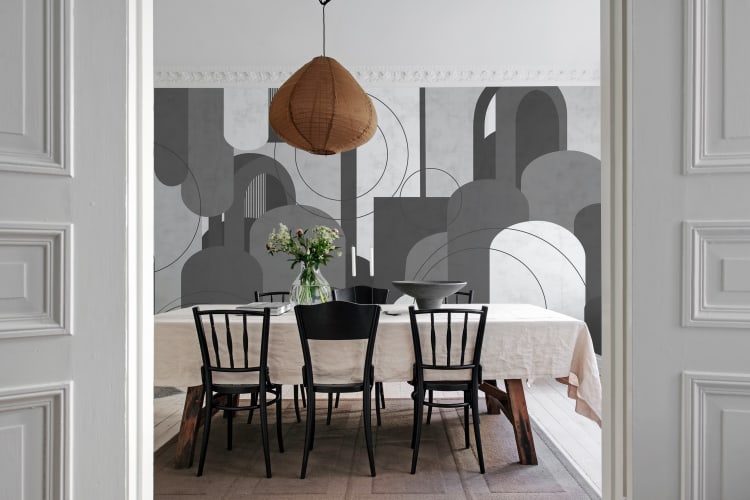 Lovely Arches, Graphite - Rebel Walls