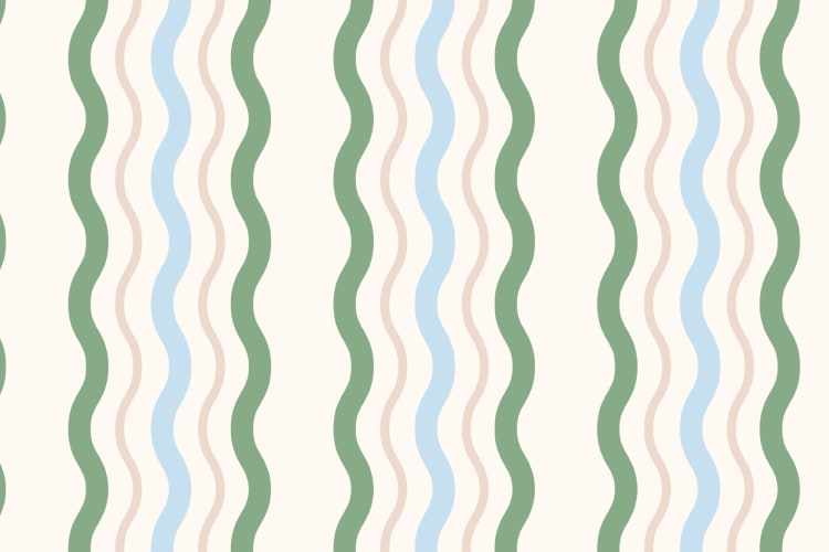 Sample Wavy Stripes Wallpaper