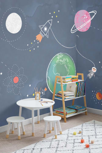 space theme wall mural