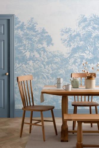 light blue tree wallpaper