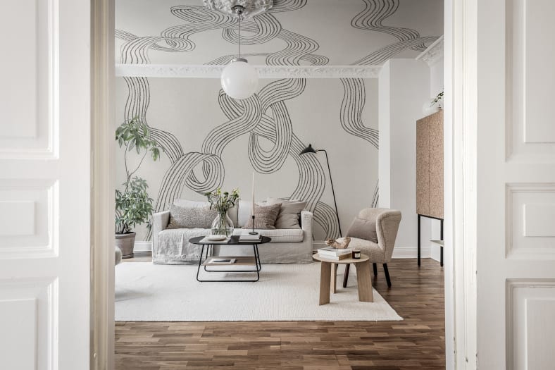 Stripes, Graphite - Wallpaper | Rebel Walls