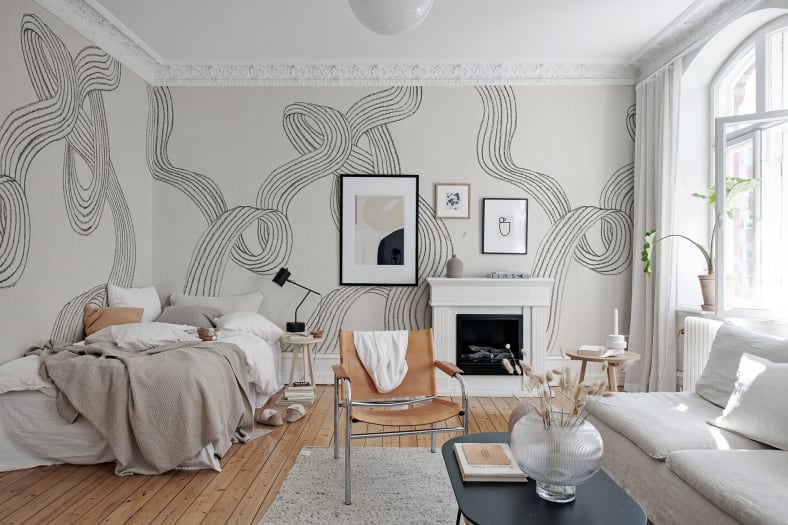 Stripes, Graphite - Wallpaper | Rebel Walls