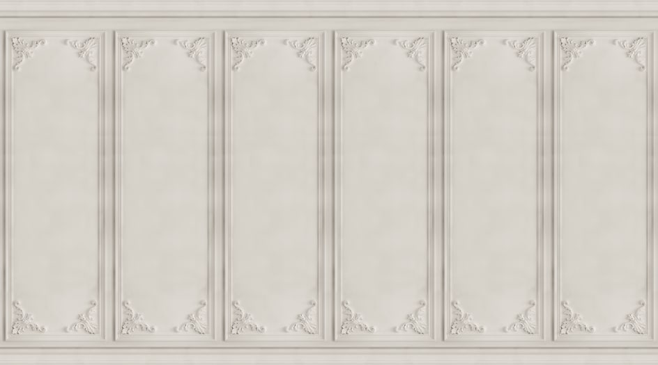 French Panels, Ashes - Wallpaper | Rebel Walls