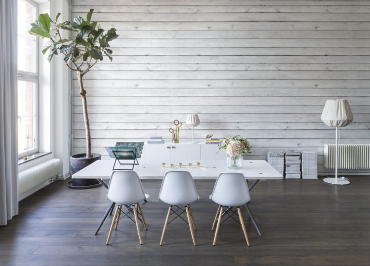 Horizontal Boards, White - Wallpaper | Rebel Walls