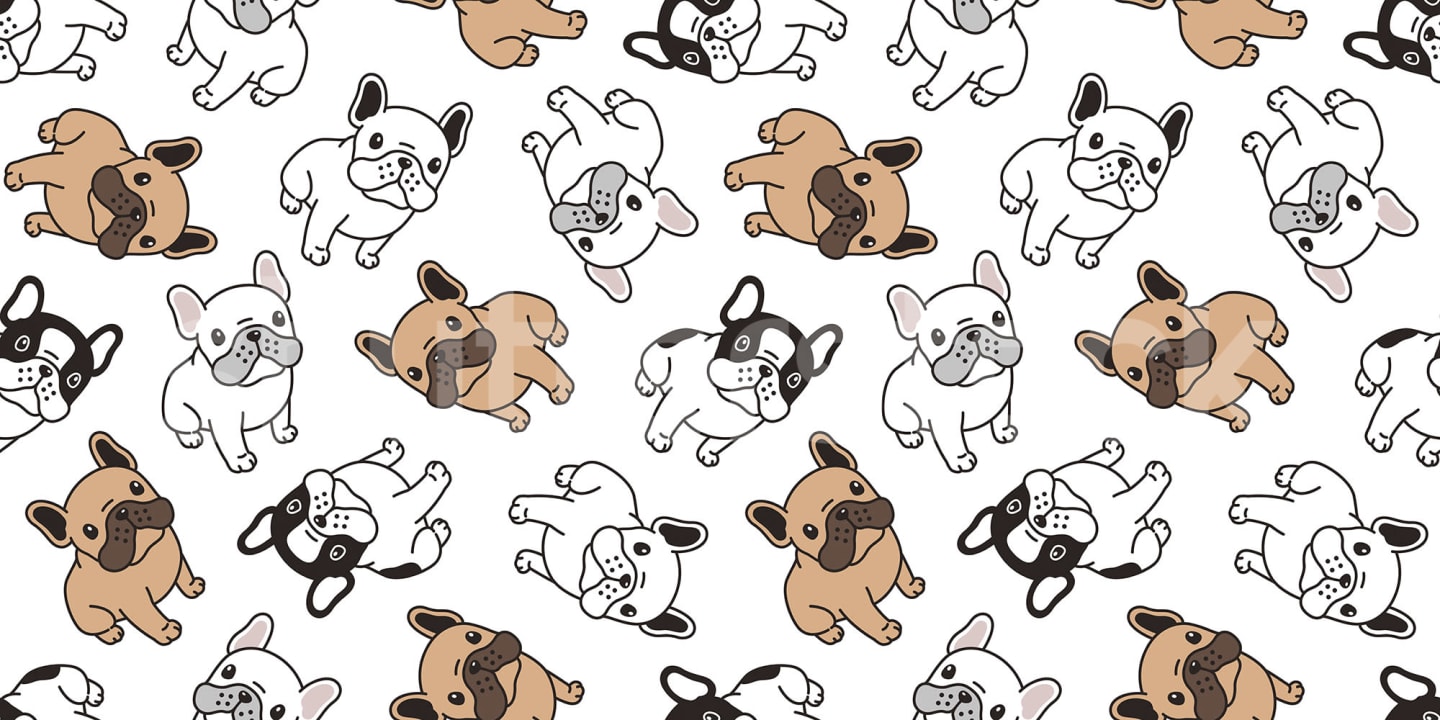 Frenchies - Wallpaper | Rebel Walls