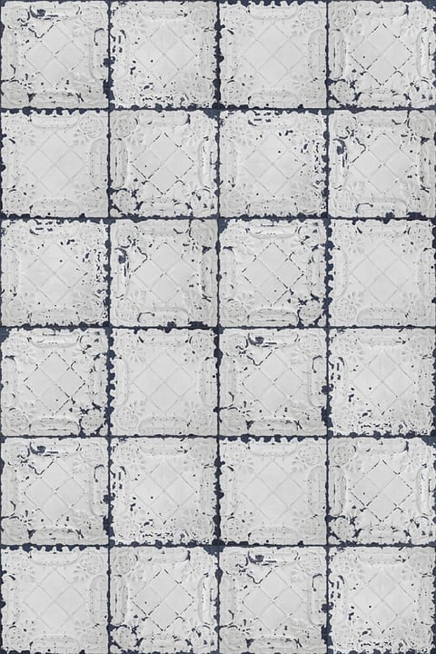 Tin Plates, Nebraska, White - Wallpaper | Rebel Walls