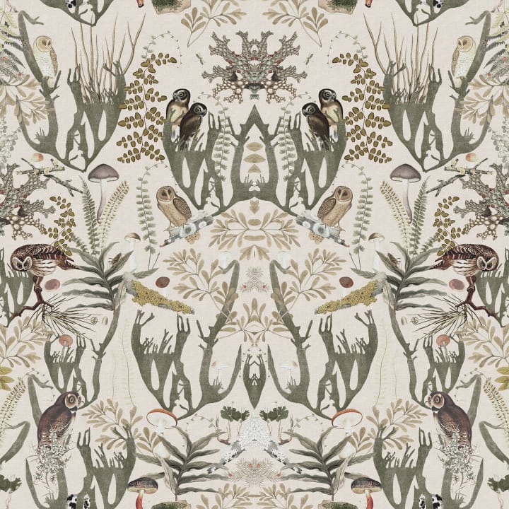 The Swedish Forest, White - Tapeter | Rebel Walls