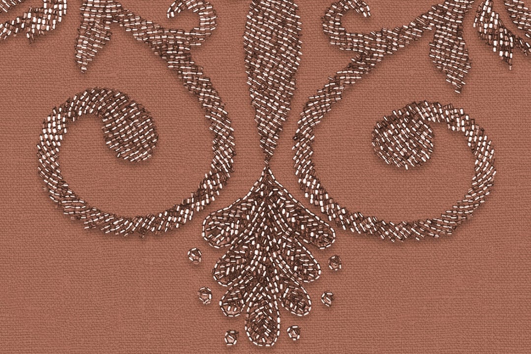 Baroque Pearl Red - Wallpaper | Rebel Walls