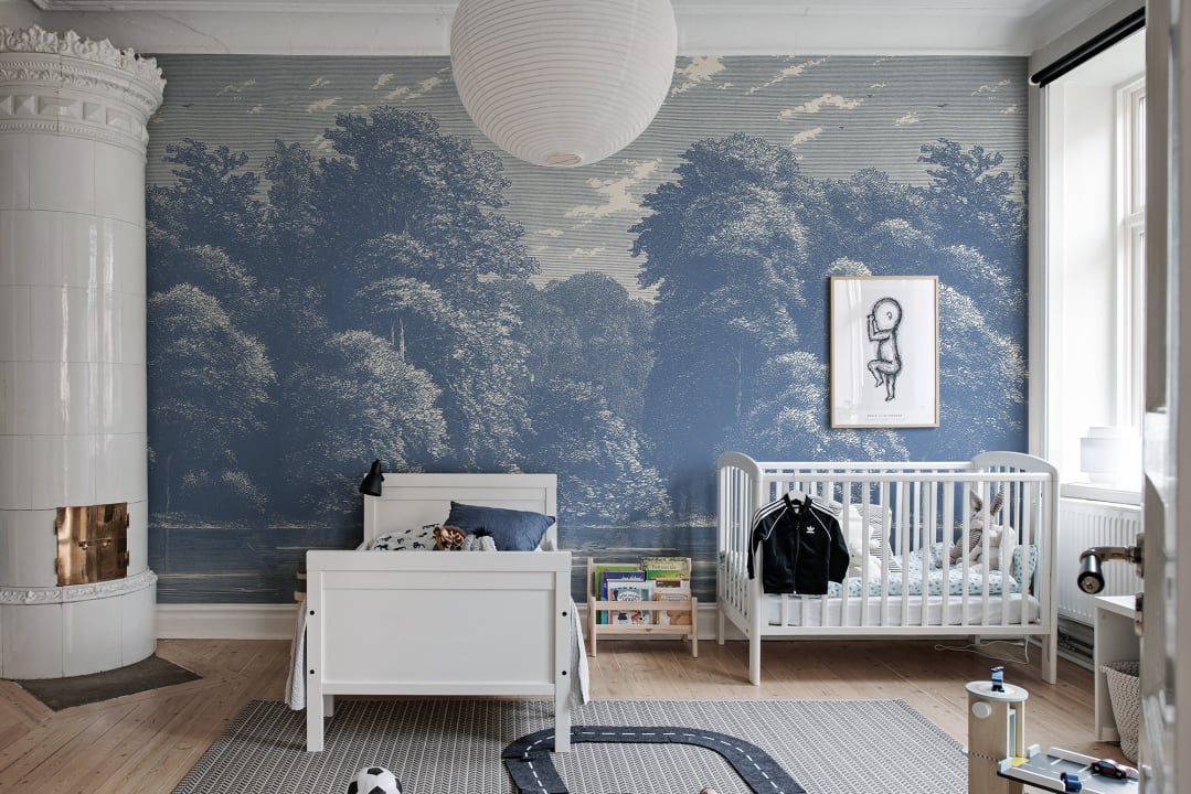 Spring Season Blue - Wallpaper | Rebel Walls