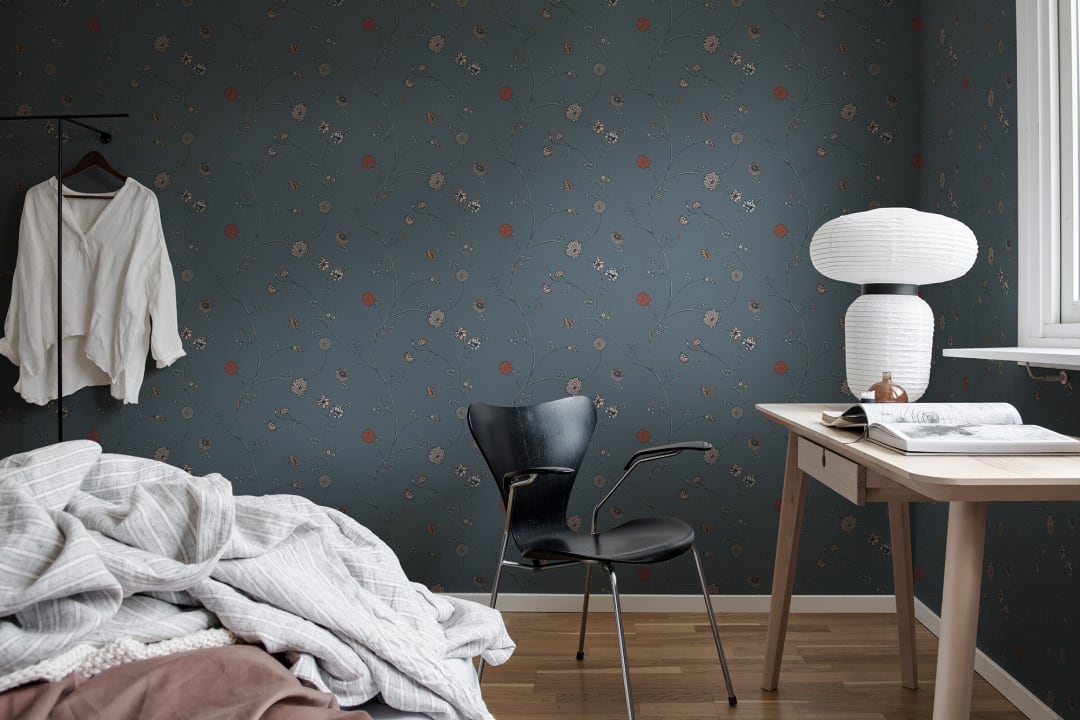 Flower Thread Blue - Wallpaper | Rebel Walls