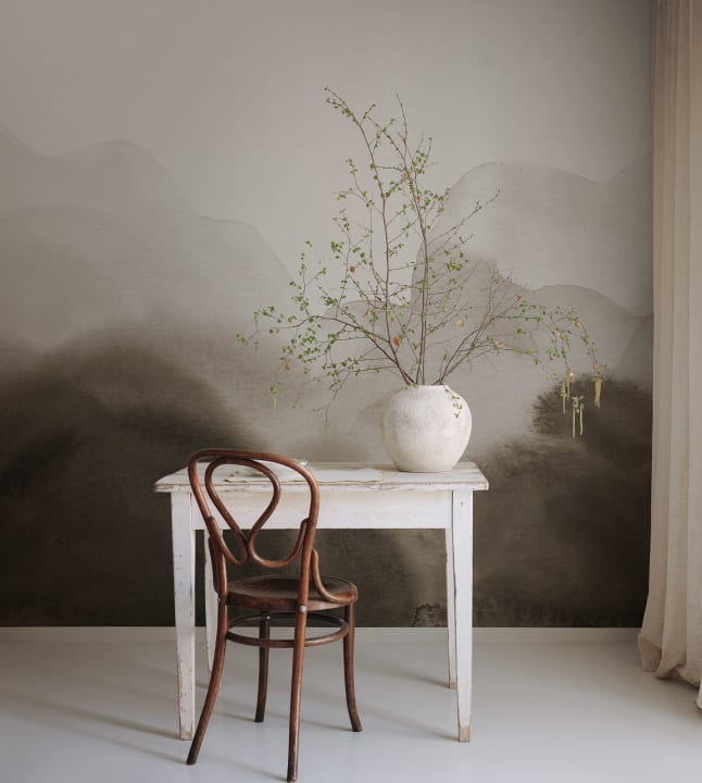Flowing Hills, Brown - Wallpaper | Rebel Walls