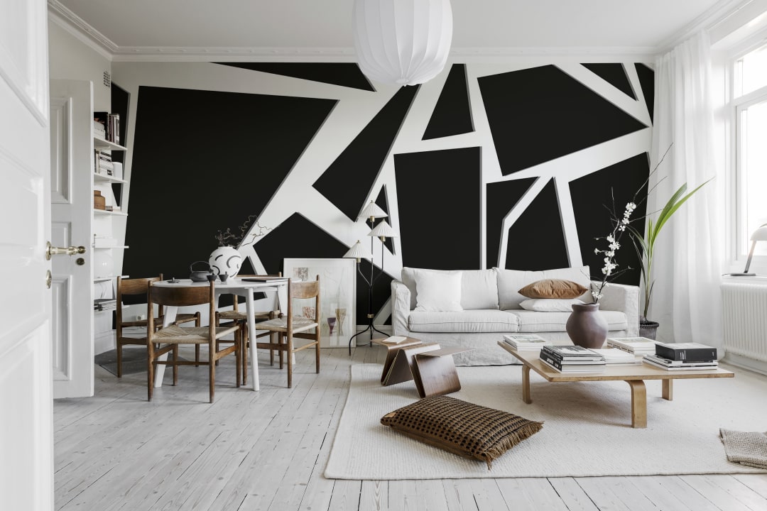 Bold Mosaic, Graphite - Wallpaper | Rebel Walls