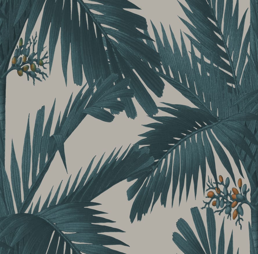 Palm Spring, Teal - Wallpaper | Rebel Walls