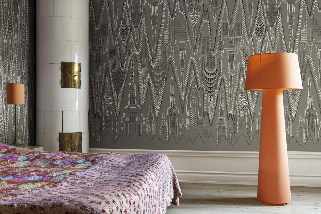 Manhattan, Graphite - Wallpaper | Rebel Walls Manhattan, Graphite - Wallpaper | Rebel Walls
