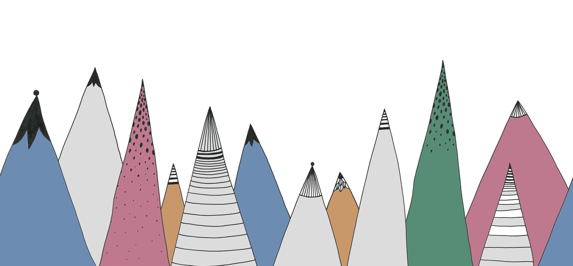 Mountain Ridge, Color - 벽지 | Rebel Walls
