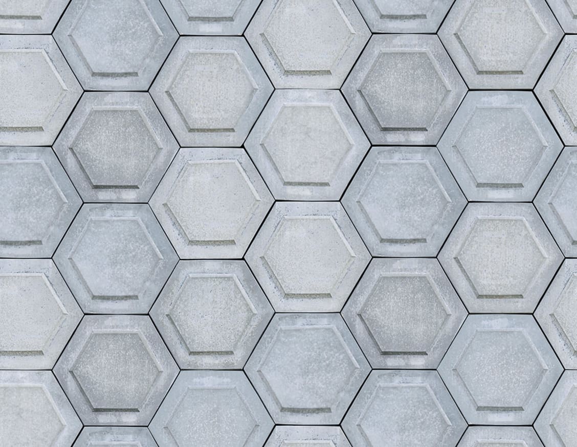 Concrete Hexagon | Rebel Walls