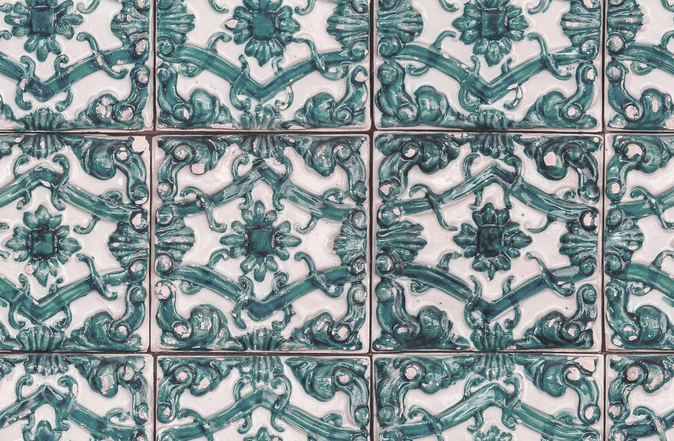 Artisan Tiles, Brazilian Green - Wallpaper | Rebel Walls