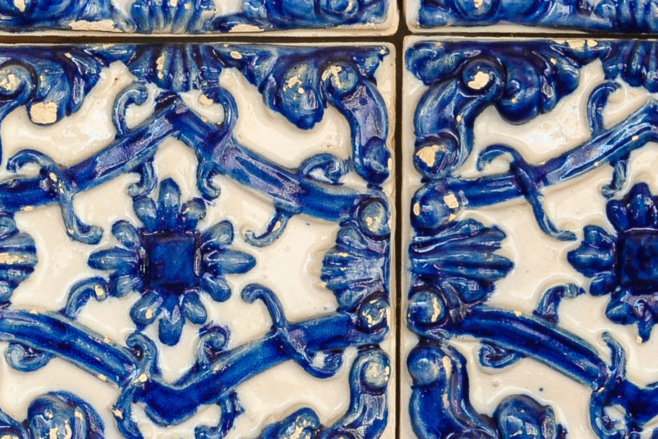 Artisan Tiles, Morocco Blue - Wallpaper | Rebel Walls