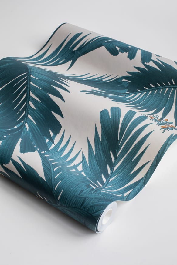 Palm Spring, Teal - Wallpaper | Rebel Walls