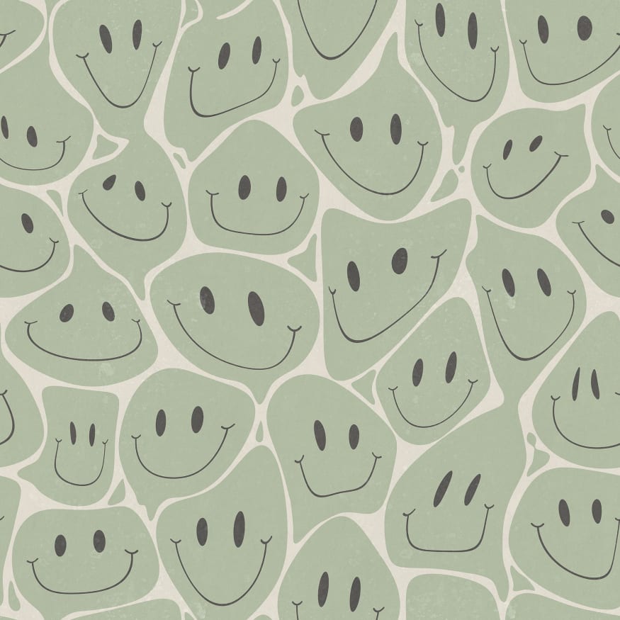 Happy Rebel Green - Wallpaper | Rebel Walls
