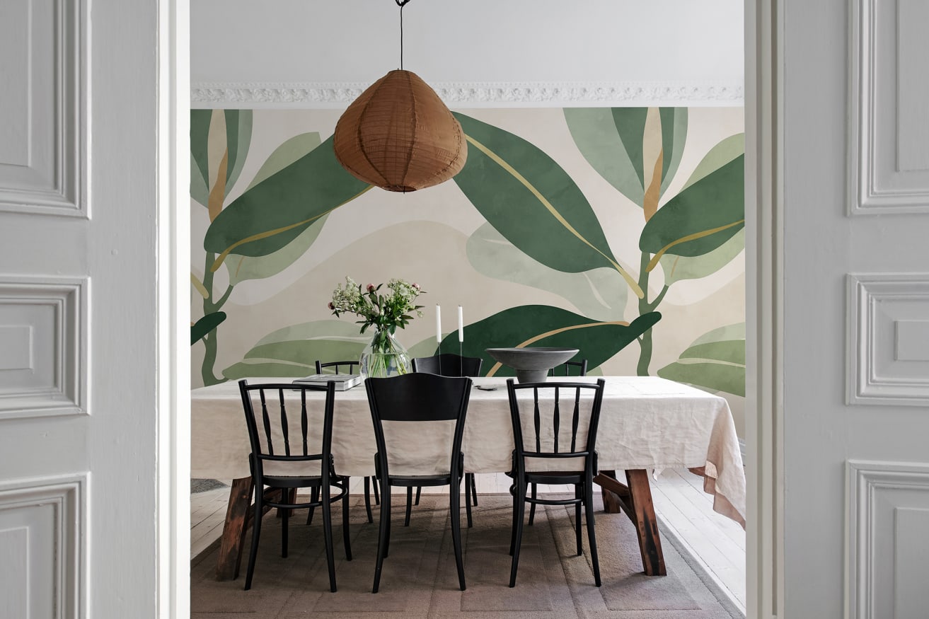 Ruby, Green - Tapeten | Rebel Walls