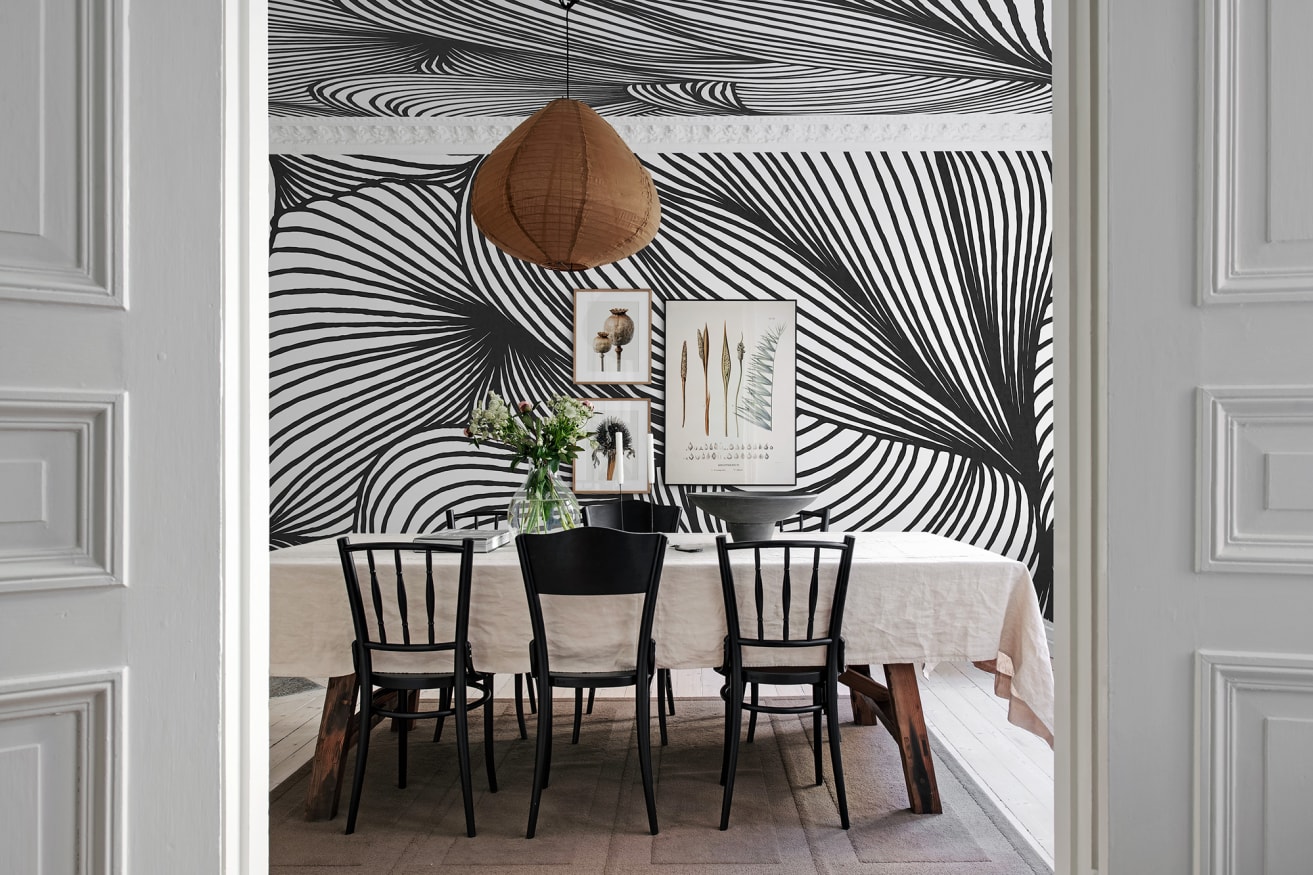 Opulence Lines, Graphite - Wallpaper | Rebel Walls