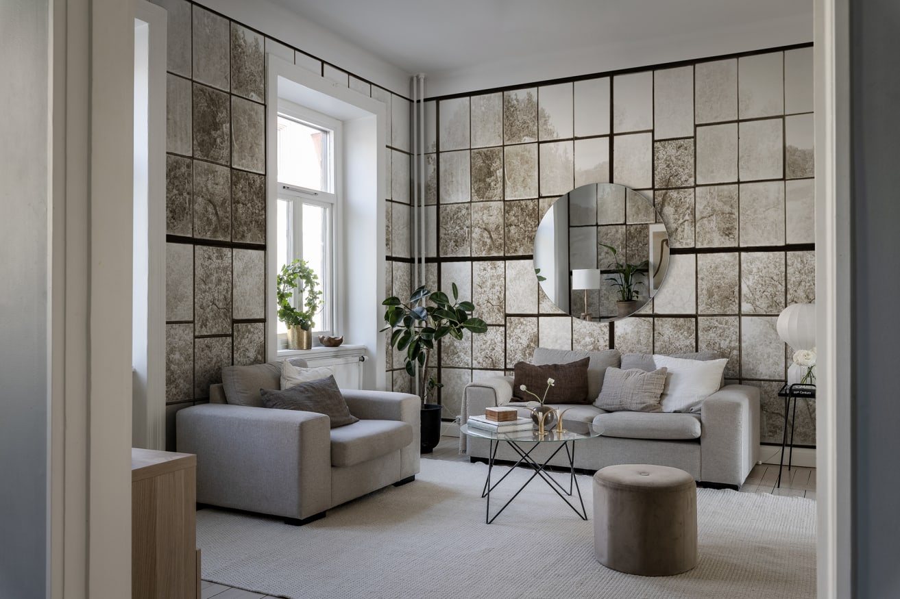 Factory Window, Sepia - Wallpaper | Rebel Walls