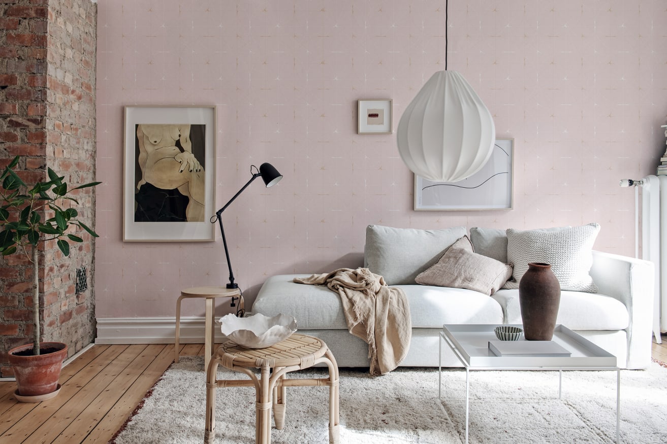 Perfect Fit, Powder Pink - Wallpaper | Rebel Walls