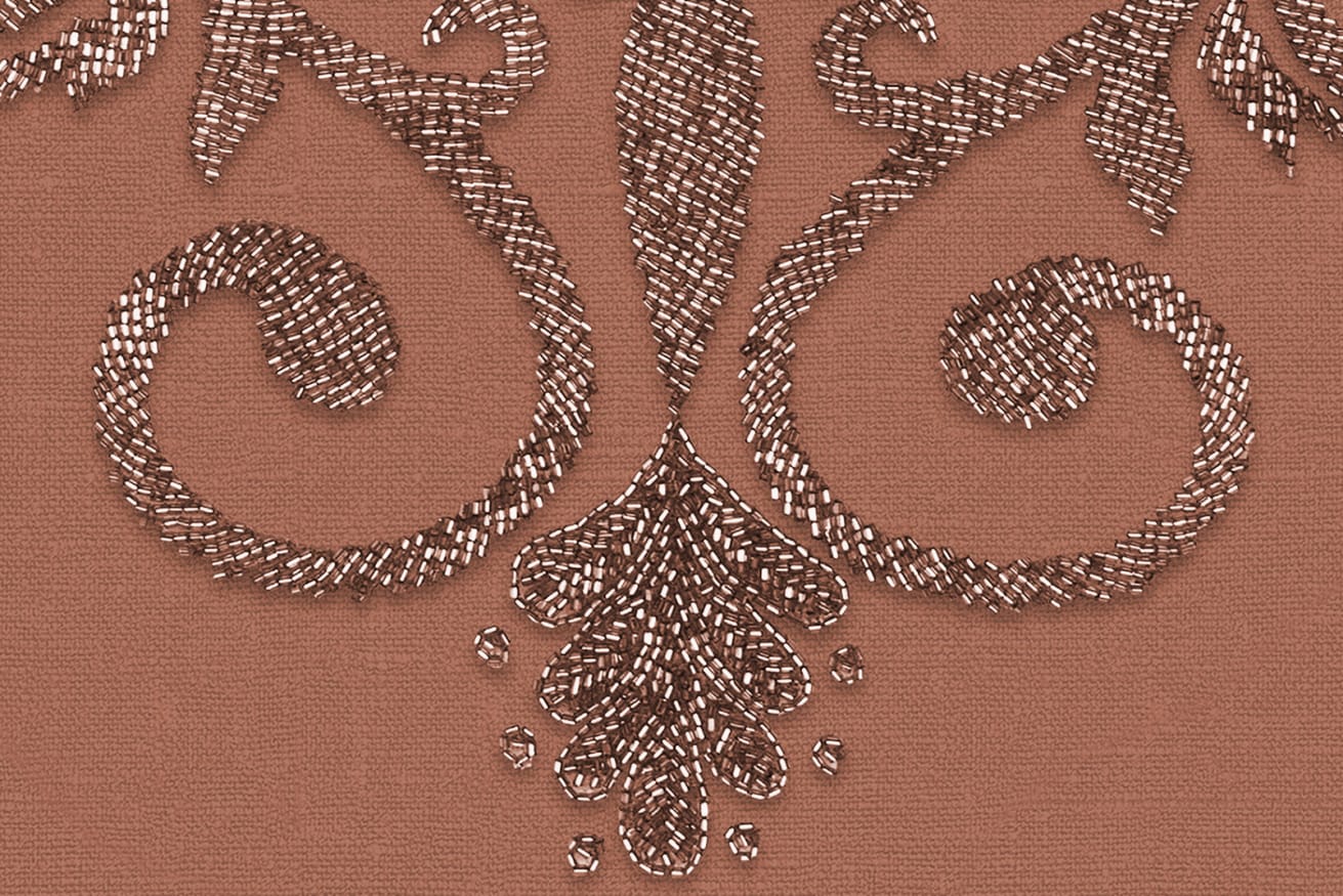 Baroque Pearl Red - Wallpaper | Rebel Walls
