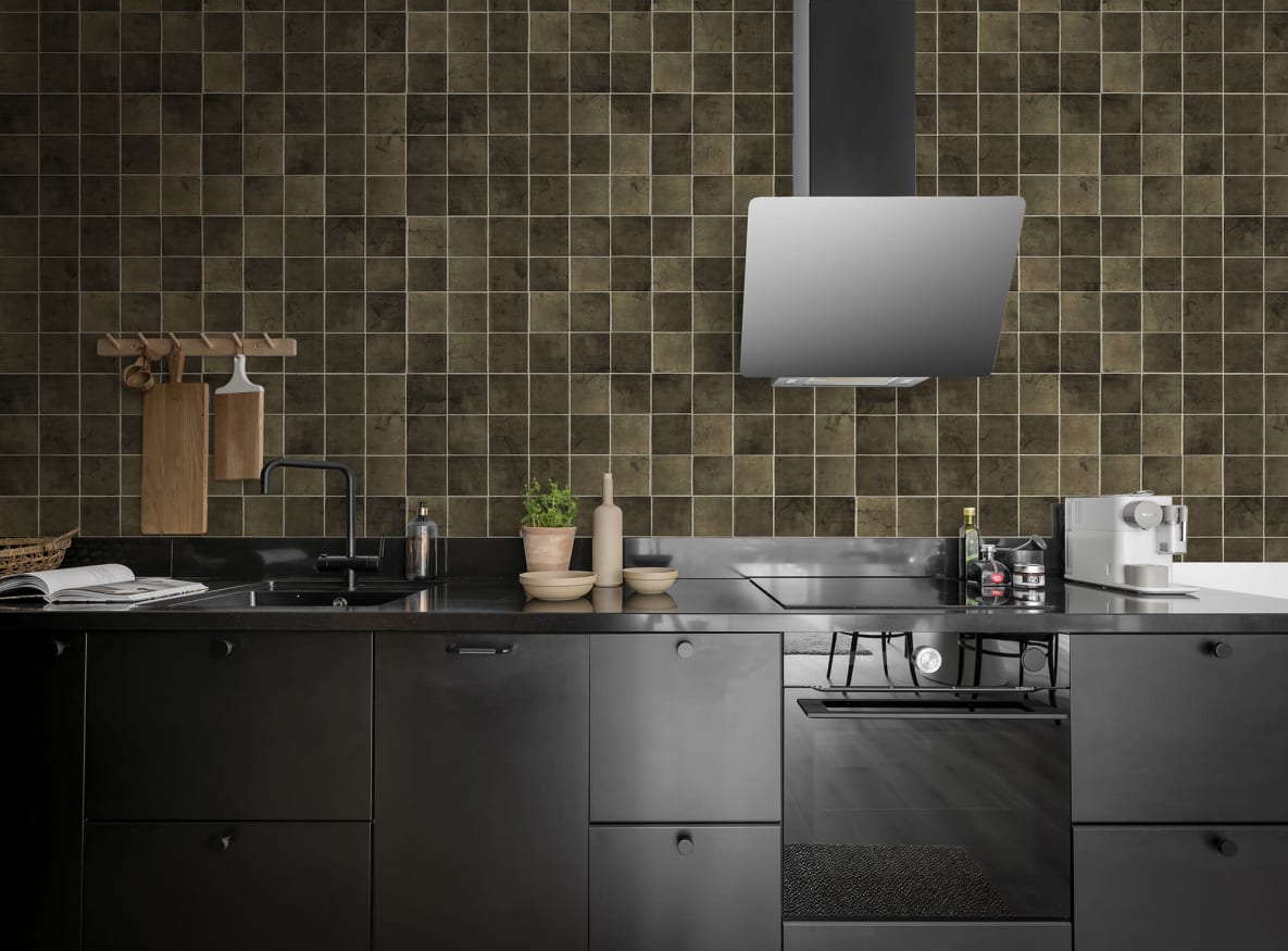 Ceramic Tiles Bronzite - Wallpaper | Rebel Walls