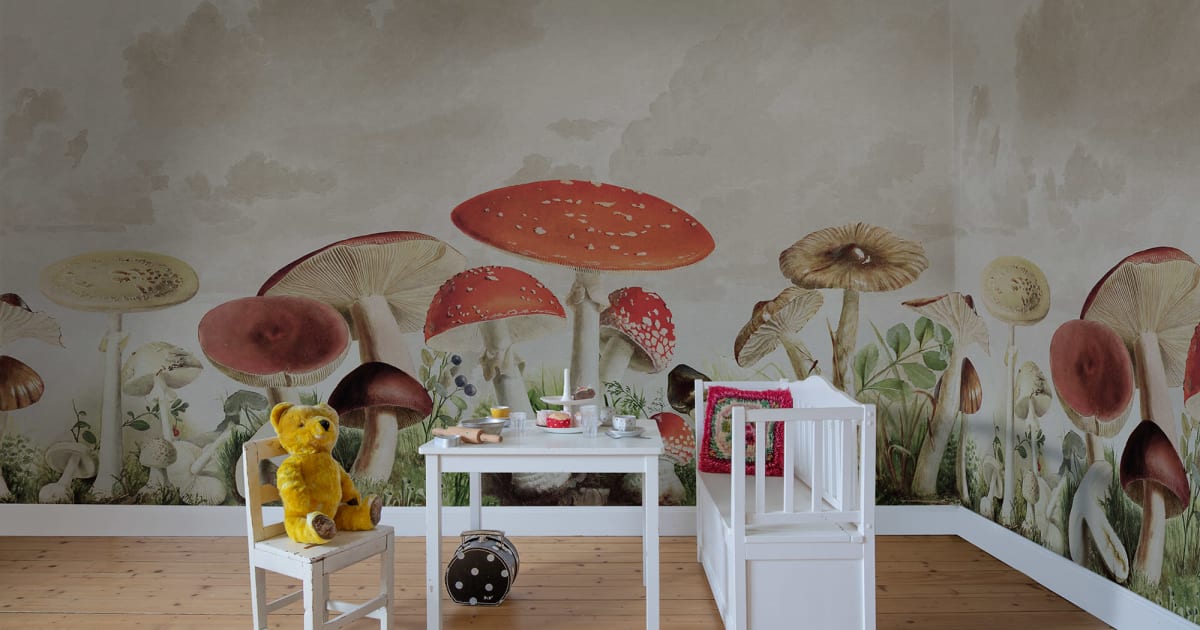 Mushrooms Color - Rebel Walls