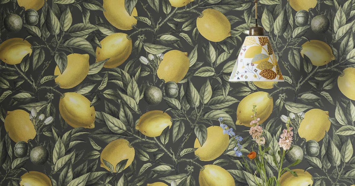 Lemon Tree Dark Green - Rebel Walls