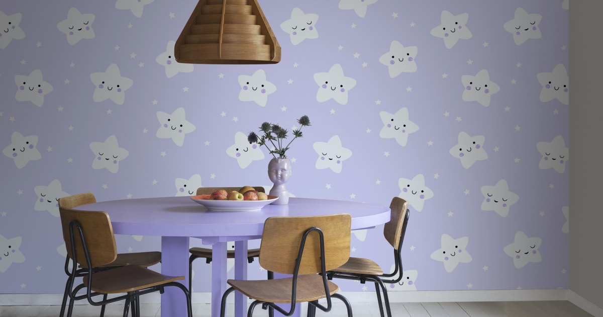Cute Stars, Lilac - Rebel Walls