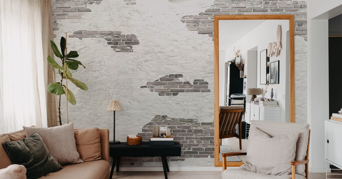 Ivory Bricks, Soft Plaster - Rebel Walls