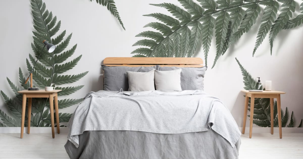 Photographic Fern Plant Modern Wall Mural - Hovia