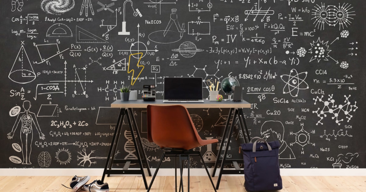 Science Chalkboard Wallpaper Mural - Hovia