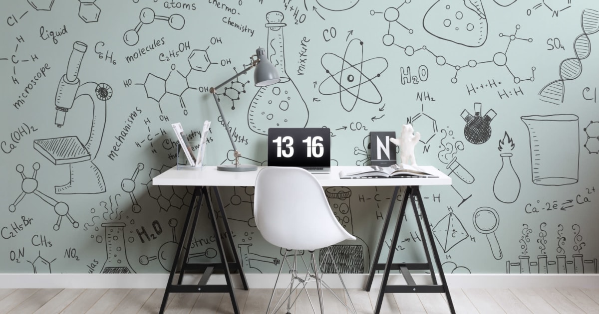 Chemistry Doodle Wallpaper Mural - Hovia