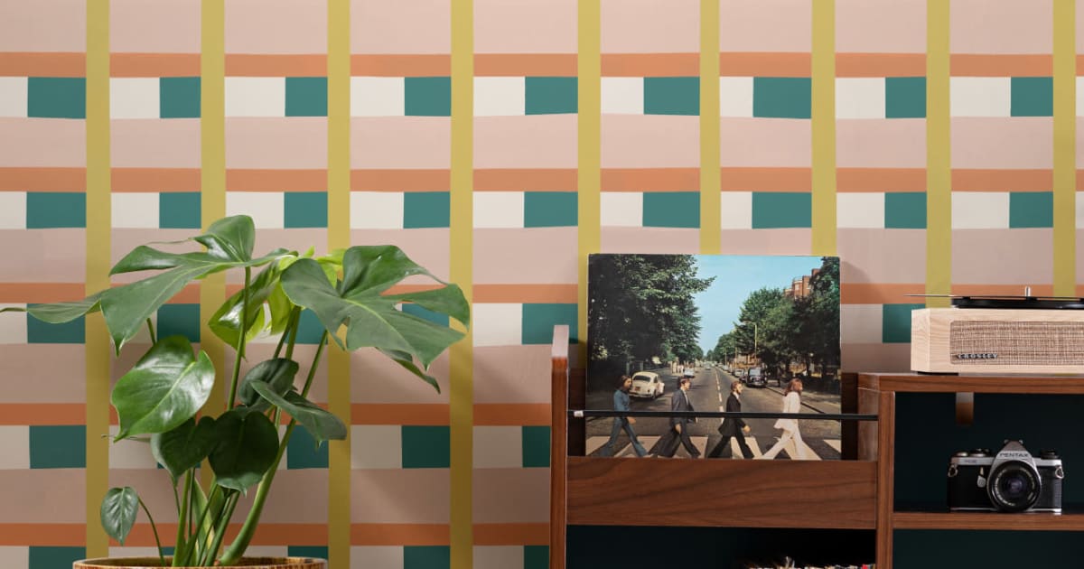 Colorful Abstract Checks Wallpaper - Hovia