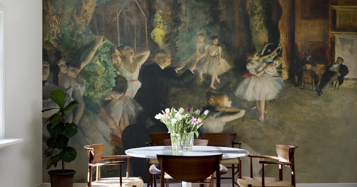 The Rehearsal Of The Ballet Onstage By Degas - Rebel Walls