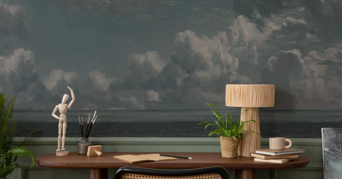 Navy John Constable Seascape Painting Mural - Hovia
