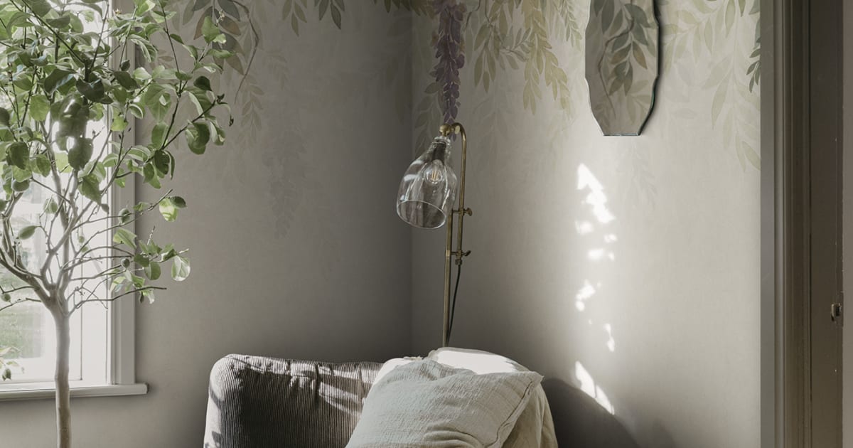 Wisteria, Green | Sandberg Tapet - Sandberg Wallpaper