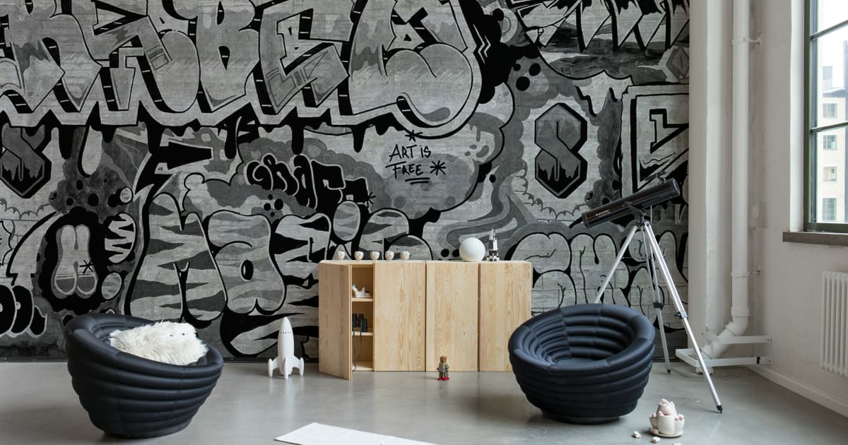 Graffiti, Black - Rebel Walls