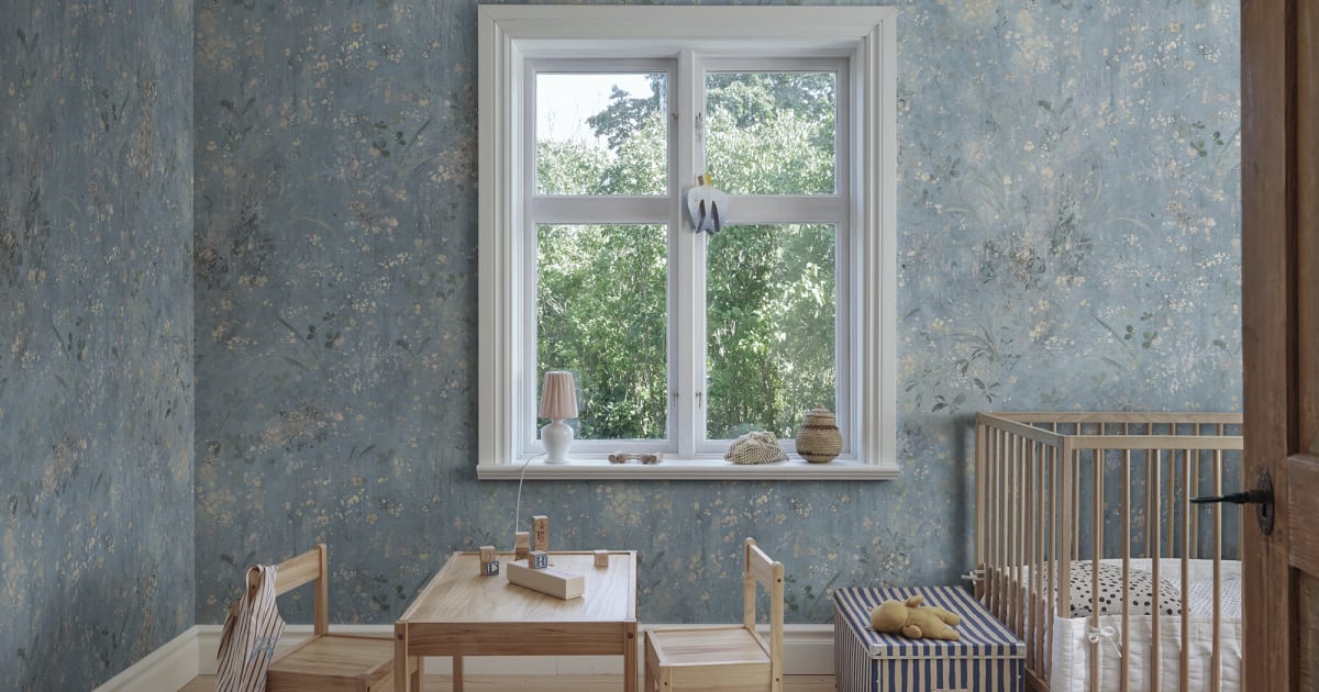 Juni, Light Blue – Soft Blue Art | Sandberg Wallpaper - Sandberg Wallpaper