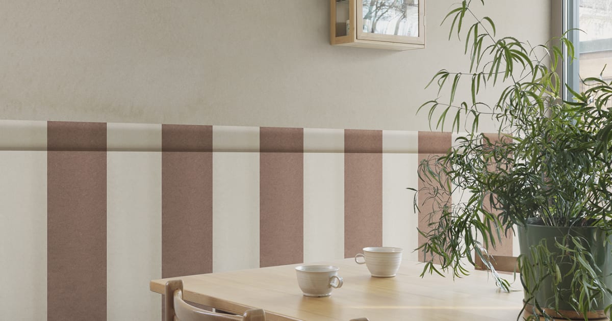 Striped Panel, Brown Wallpaper | Rebel Walls - Rebel Walls