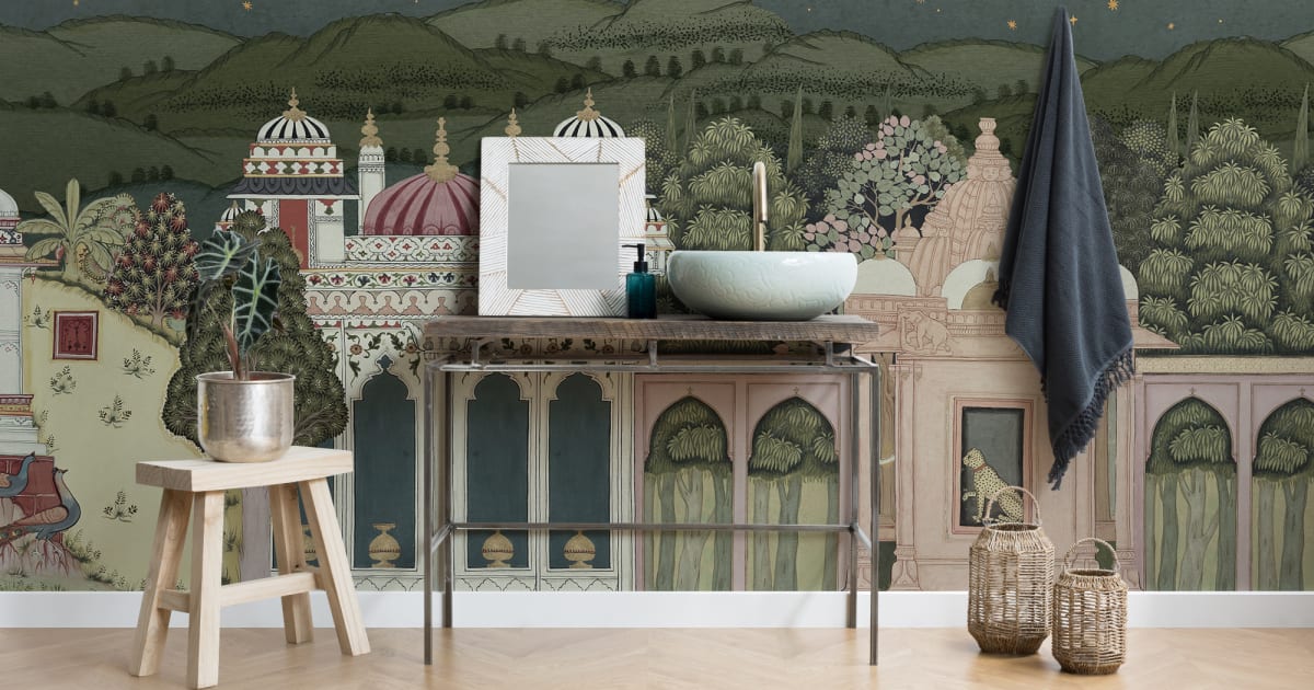 Mural De Paisaje Del Valle Del Templo Oscuro - Hovia - Hovia