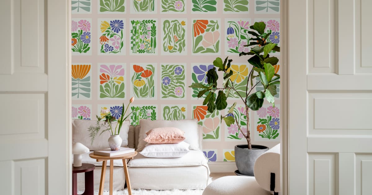 Playful Flora, Pink | Extraordinary Wallpaper By Rebel Walls - Rebel Walls